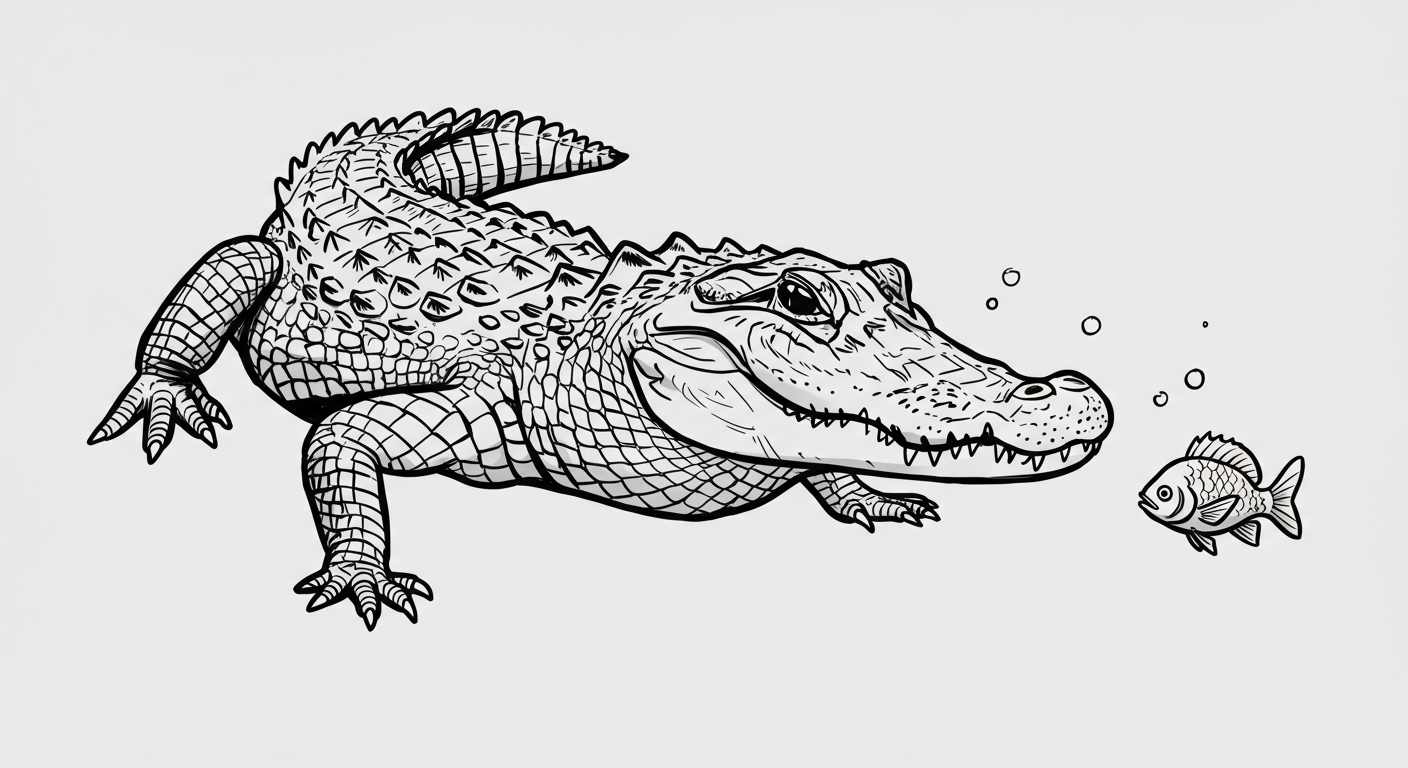 How To Draw an Alligator ~ TasmiArt